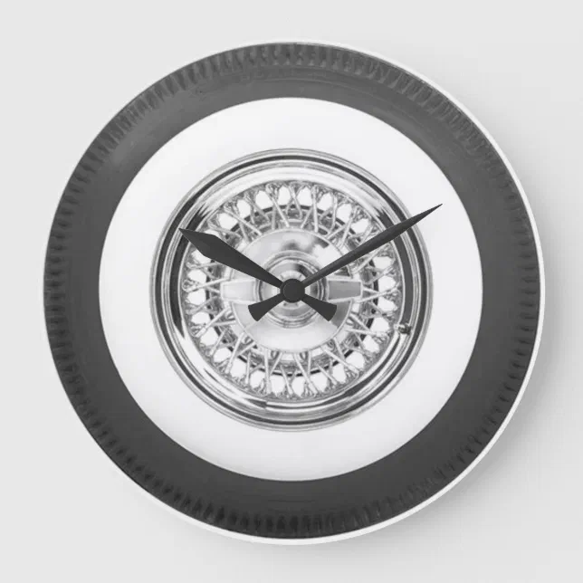 Unique Wall Clock with Tire Design | Zazzle
