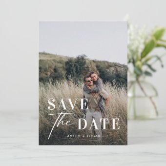 Unique Wedding Save The Date Photo Invitation | Zazzle