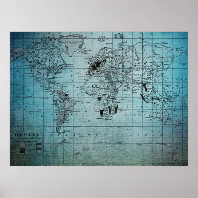 Unique World Map Poster | Zazzle