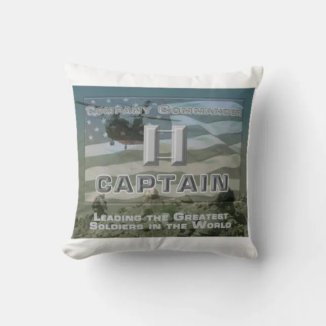Uniquely Designed Commemorative Company Commander Throw Pillow | Zazzle