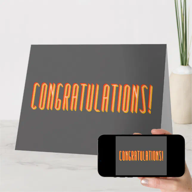 Unisex Sarcastic Congratulations Greeting Card | Zazzle