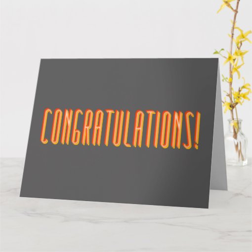 Unisex Sarcastic Congratulations Greeting Card | Zazzle