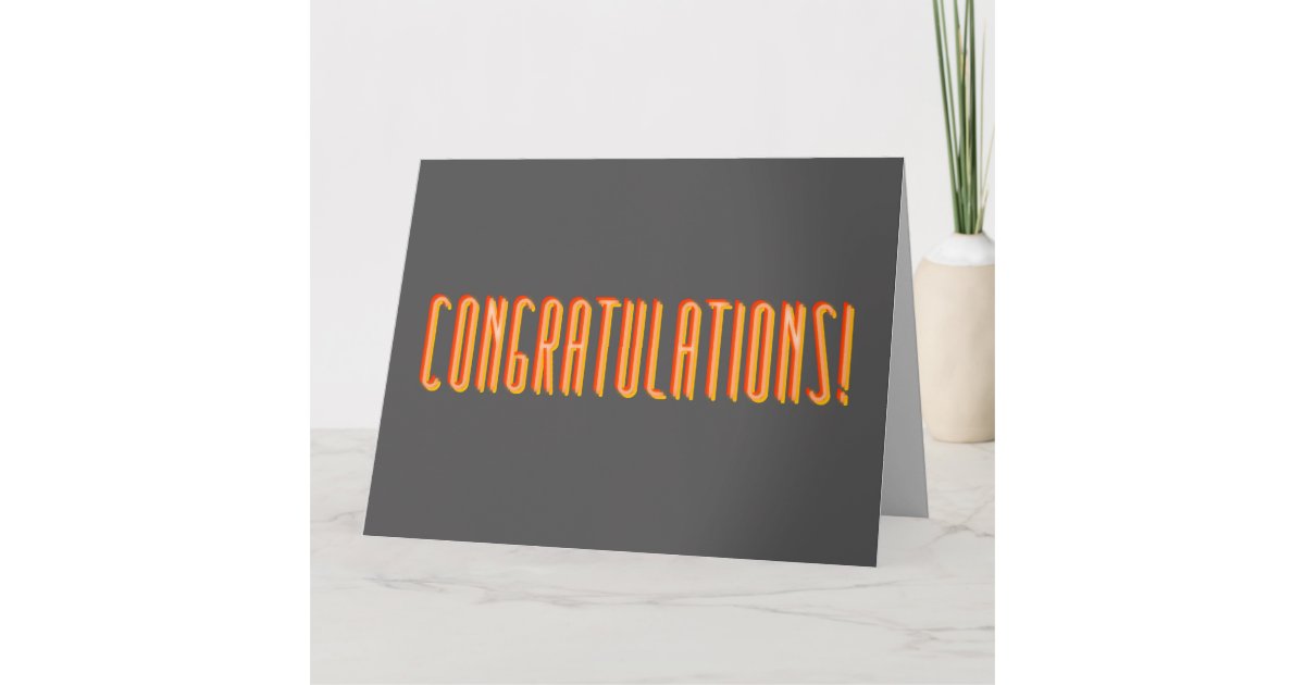 Unisex Sarcastic Congratulations Greeting Card | Zazzle