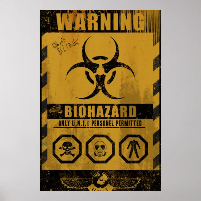 UNIT BIOHAZARD POSTER | Zazzle