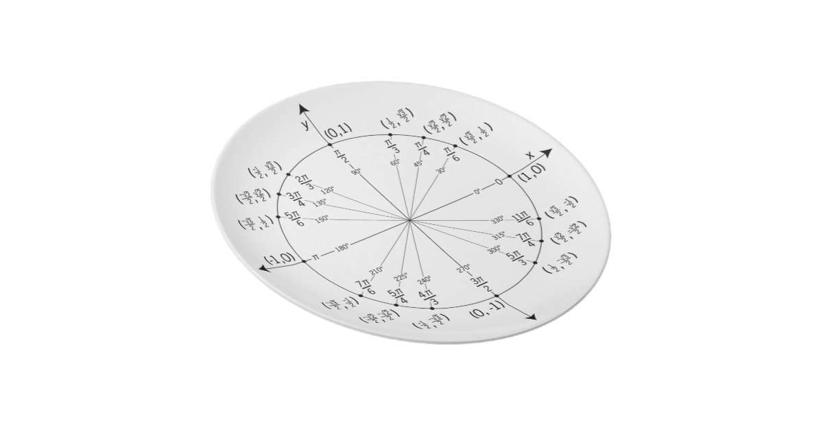Unit Circle Plate | Zazzle