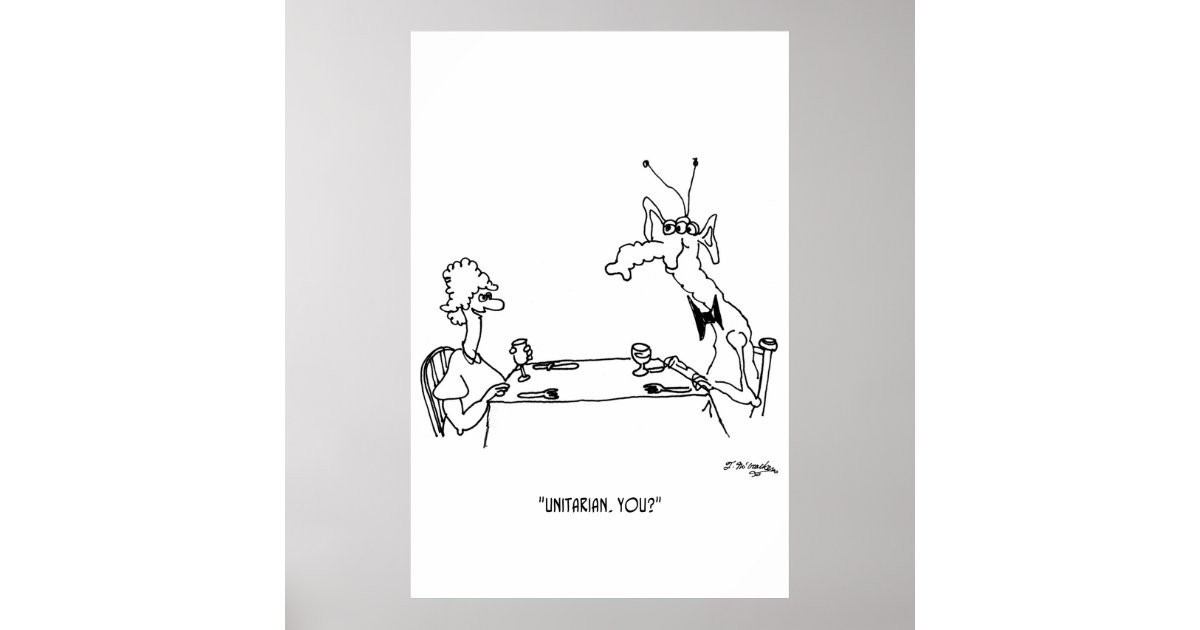 Unitarian Cartoon 5719 Poster | Zazzle