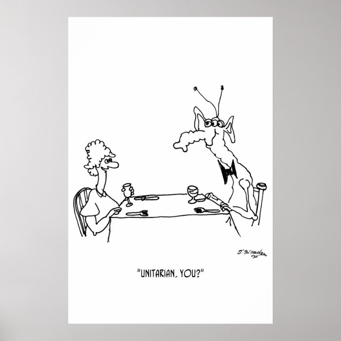Unitarian Cartoon 5719 Poster | Zazzle.com