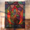 Unitarian Universalist Chalice Stained Glass Window Cling | Zazzle