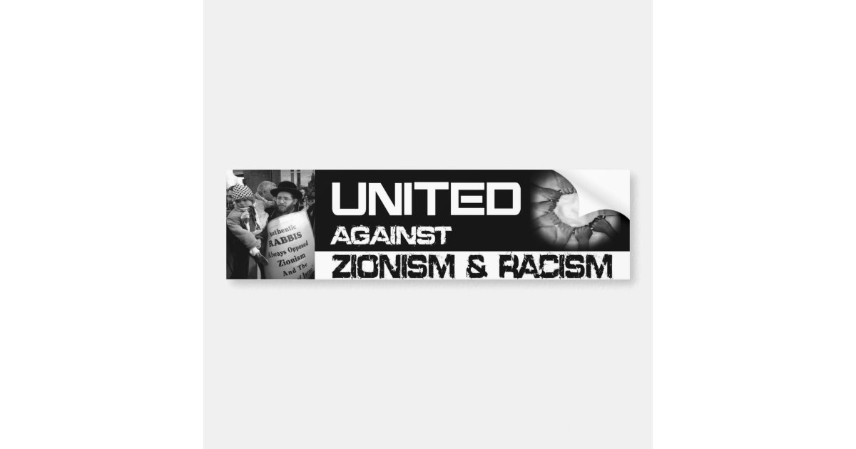 United Against Zionism Bumper Sticker | Zazzle
