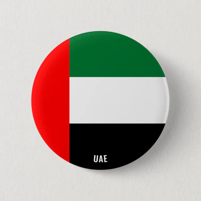 United Arab Emirates Flag Charming Patriotic Button | Zazzle