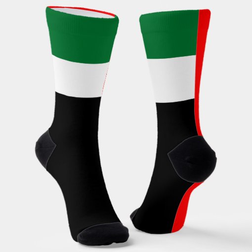 United Arab Emirates Flag Patriotic UAE National Socks | Zazzle