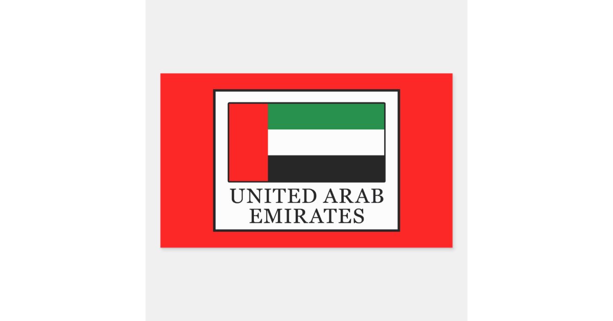 United Arab Emirates Rectangular Sticker | Zazzle