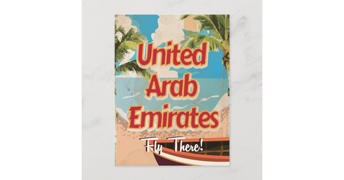 United Arab Emirates Vintage Travel Poster Postcard | Zazzle