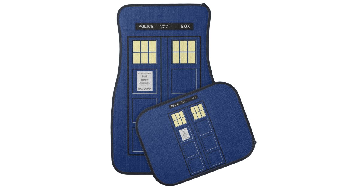 United Kingdom - Blue Police Public Call Box 1 Car Floor Mat | Zazzle