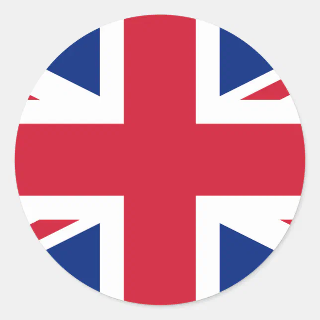United Kingdom (British) Flag Classic Round Sticker | Zazzle