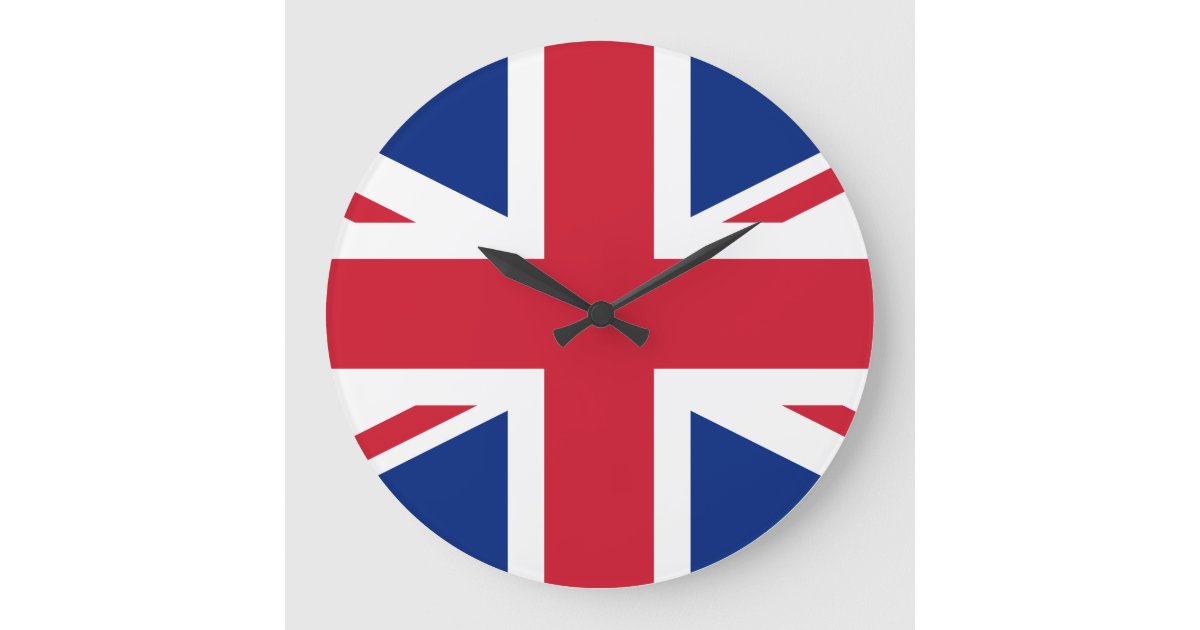 United Kingdom (British) Flag Large Clock | Zazzle