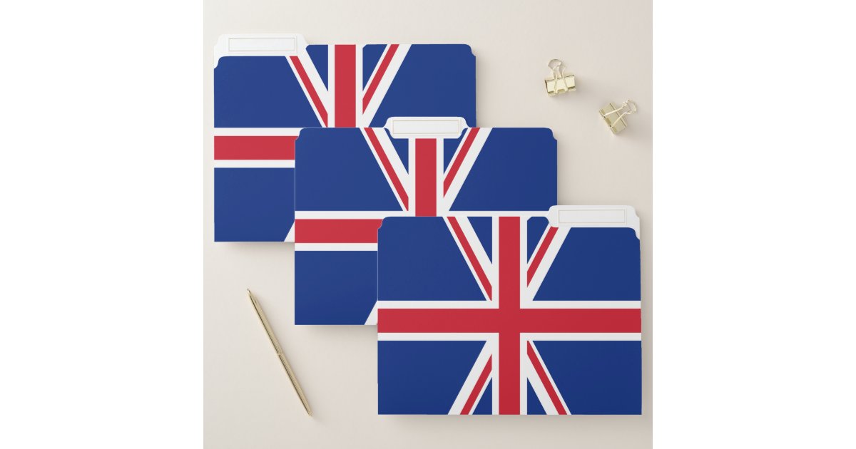 United Kingdom flag File Folder | Zazzle