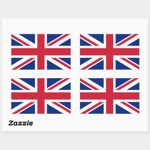 United Kingdom Flag Rectangular Sticker | Zazzle