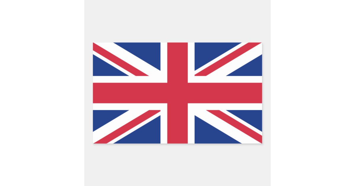 United Kingdom Flag Rectangular Sticker | Zazzle