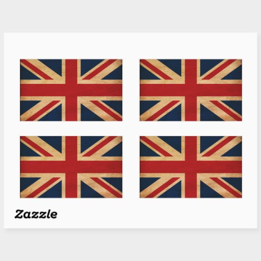 United Kingdom Flag Rectangular Sticker | Zazzle