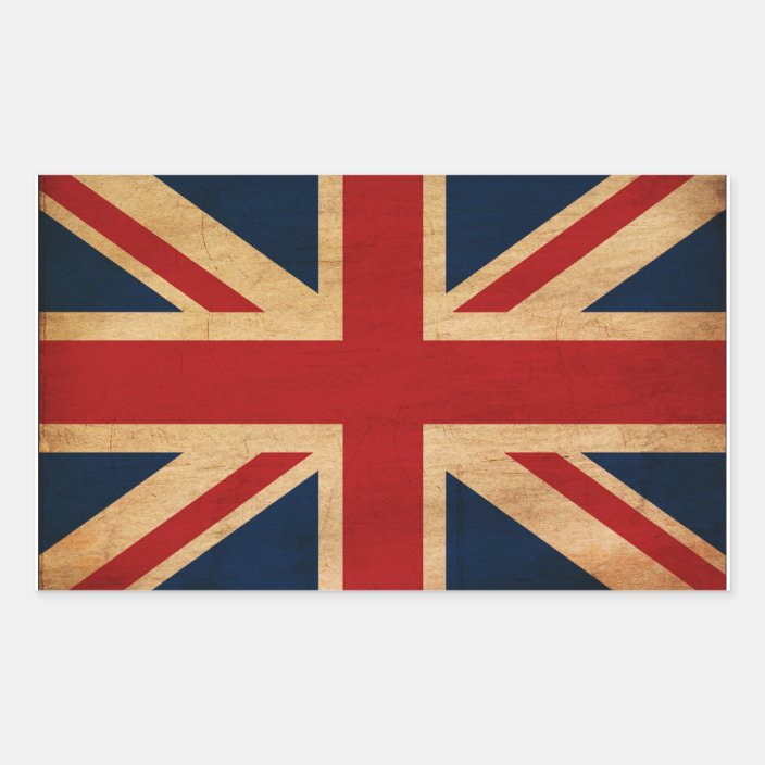 United Kingdom Flag Rectangular Sticker | Zazzle.com