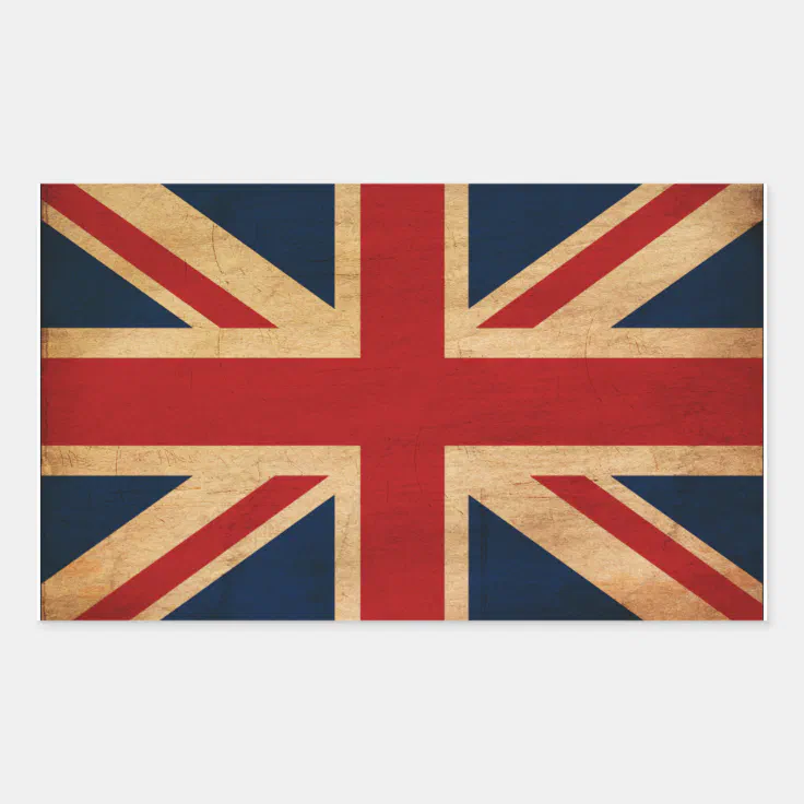 United Kingdom Flag Rectangular Sticker | Zazzle