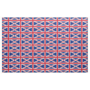 Union jack flag waving in the wind fabric | Zazzle
