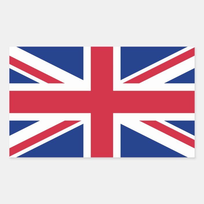 United Kingdom National Flag Rectangular Sticker | Zazzle.com