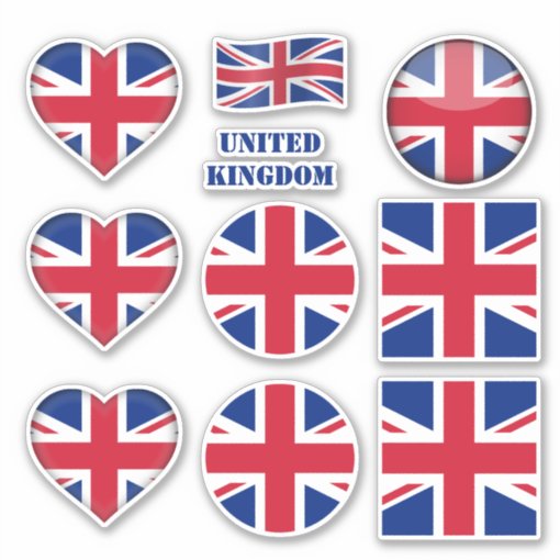 United Kingdom stickers, British Flag Heart /sport Sticker | Zazzle