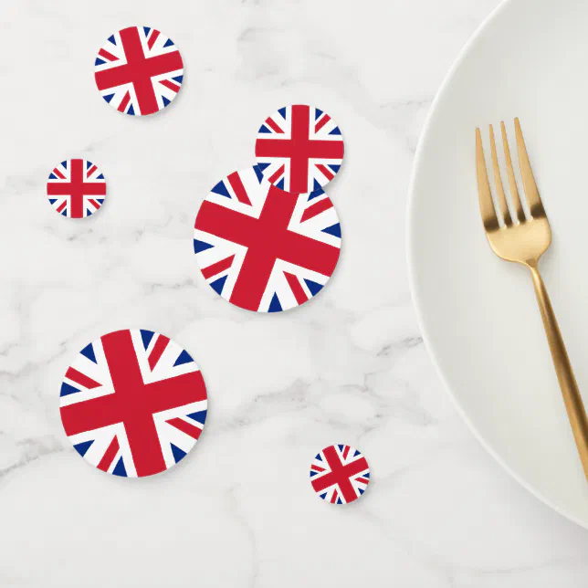 United Kingdom Union Jack Flag of British Colonies Confetti | Zazzle