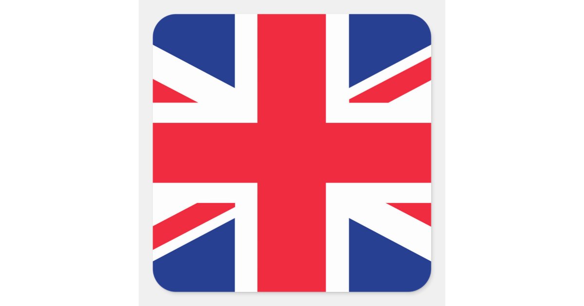 United Kingdom Union Jack Flag Square Sticker | Zazzle