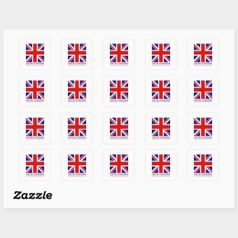 United Kingdom - Union Jack Flag Square Sticker | Zazzle