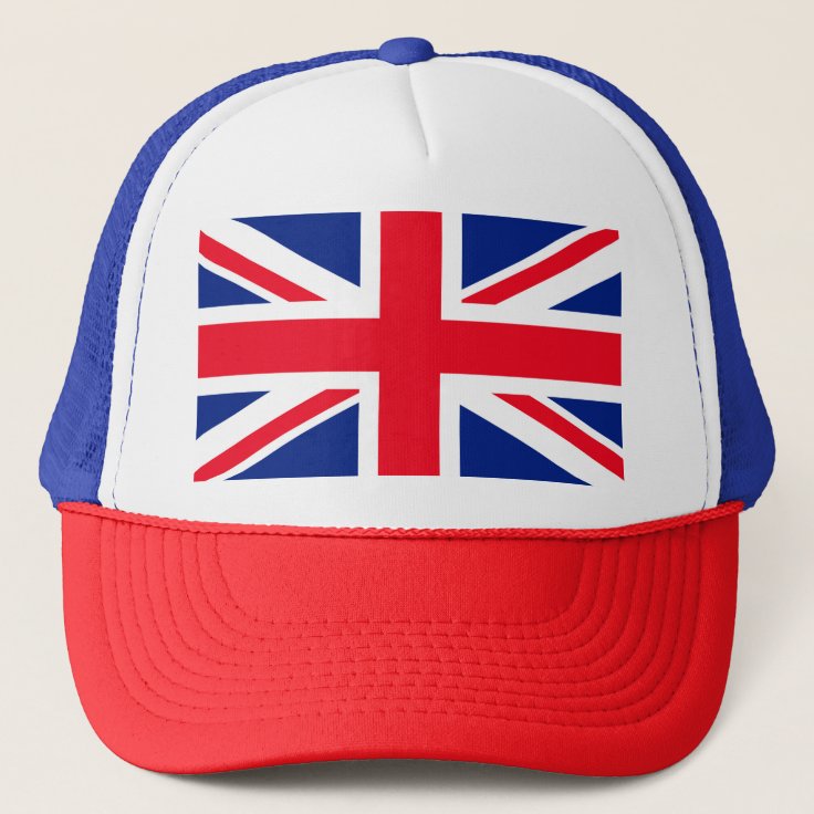 United Kingdom Union Jack Flag Trucker Hat | Zazzle