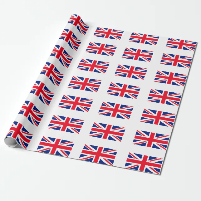 United Kingdom Union Jack Flag Wrapping Paper | Zazzle
