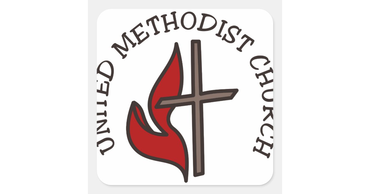 United Methodist Church Square Sticker | Zazzle