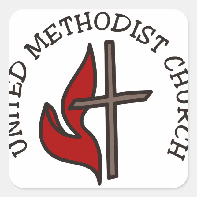 United Methodist Church Square Sticker | Zazzle