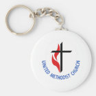 United Methodist Church Cross and Flame Key Chain | Zazzle.com