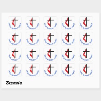 United Methodist Square Sticker | Zazzle