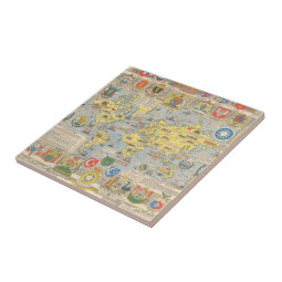 United Nations Map of the World Ceramic Tile | Zazzle