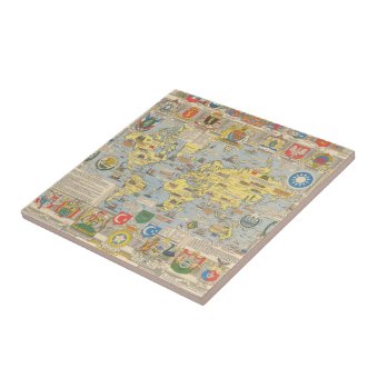 United Nations Map of the World Ceramic Tile | Zazzle