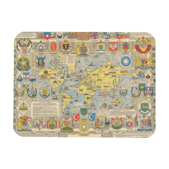 United Nations Map of the World Magnet | Zazzle