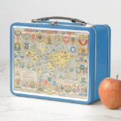 United Nations Map of the World Metal Lunch Box | Zazzle