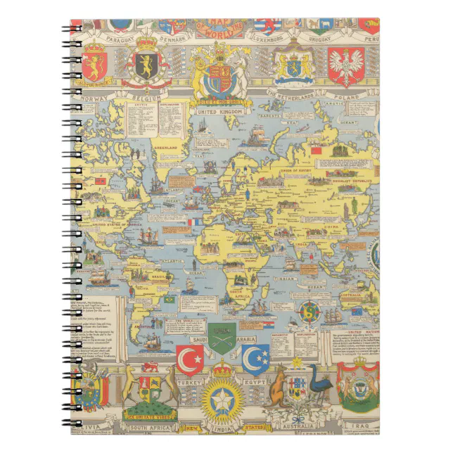 United Nations Map of the World Notebook | Zazzle