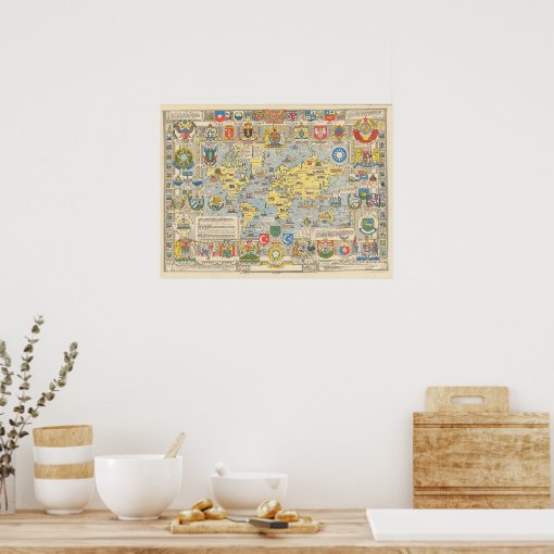 United Nations Map of the World Poster | Zazzle