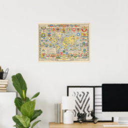 United Nations Map of the World Poster | Zazzle