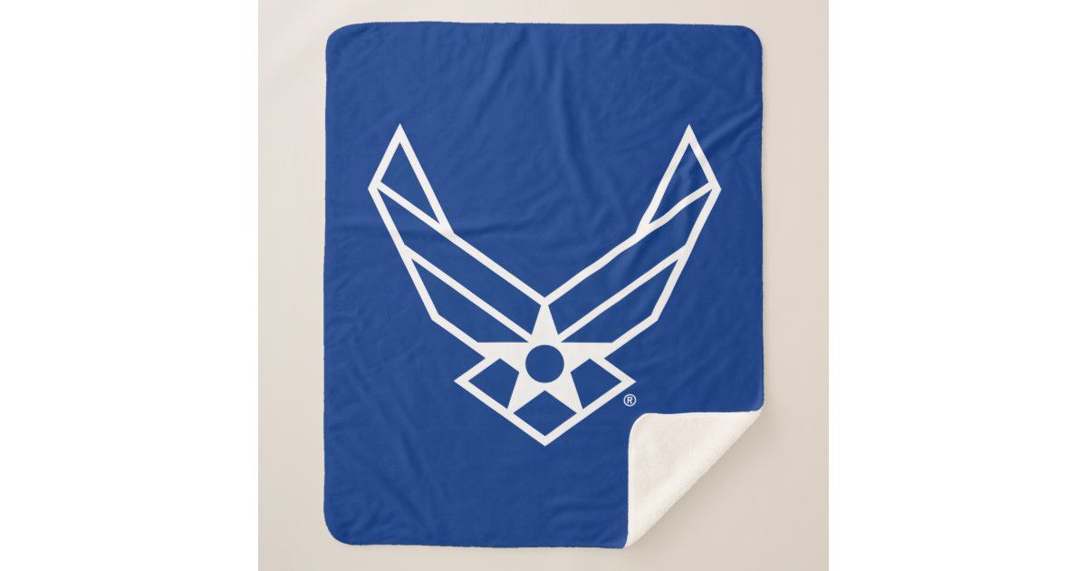 United States Air Force Logo - Blue Sherpa Blanket | Zazzle