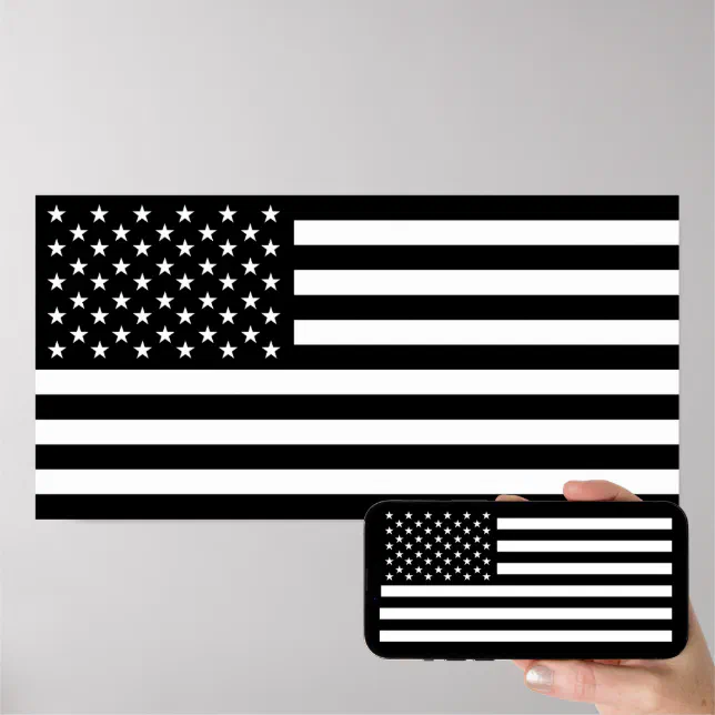 united states america black flag usa symbol poster | Zazzle