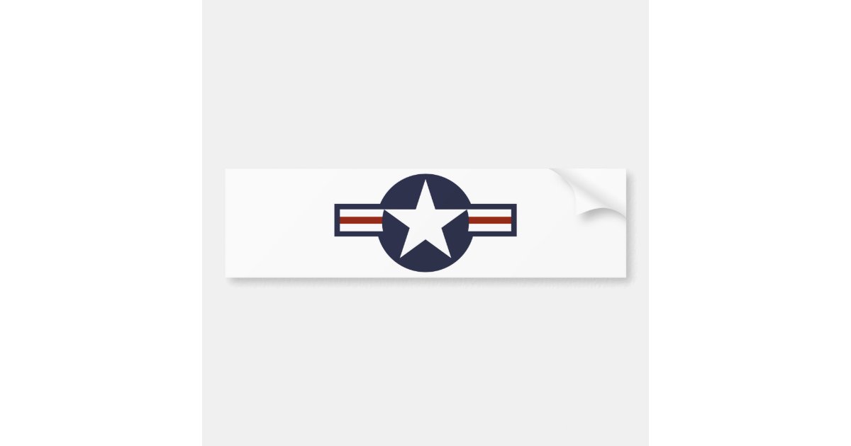united states america country flag roundel symbol bumper sticker | Zazzle