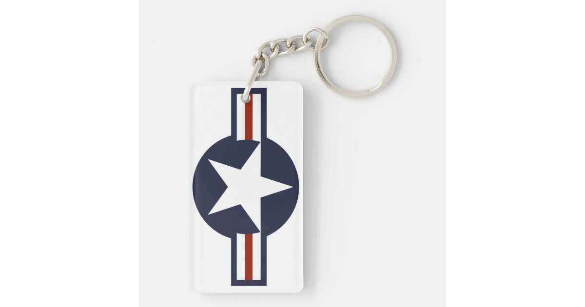 united states america country flag roundel symbol keychain | Zazzle