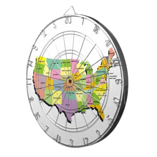 united states america country map dart board | Zazzle